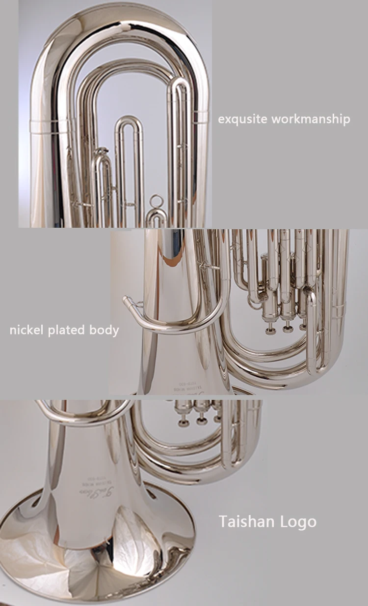 Nickel Plated Bb Tuba - Premium Yellow Brass Instrument