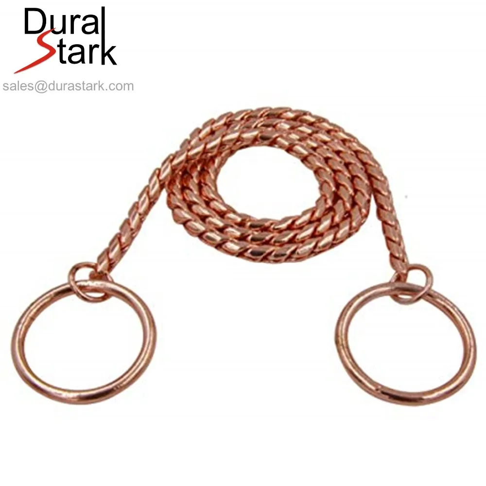 Strong Chrome Metal Chain Dog Show Leash Adjustable Snake P Chock ...