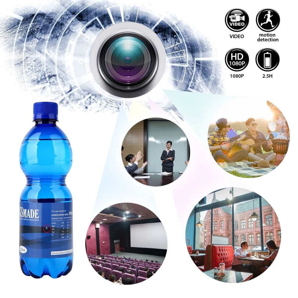 Water Bottle Camera,1920*1080p Hd Portable Plastic Drinking Water ...