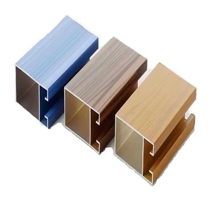 Wood Grain Aluminum Square Tube Aluminum Square Pass Ceiling Ceiling ...