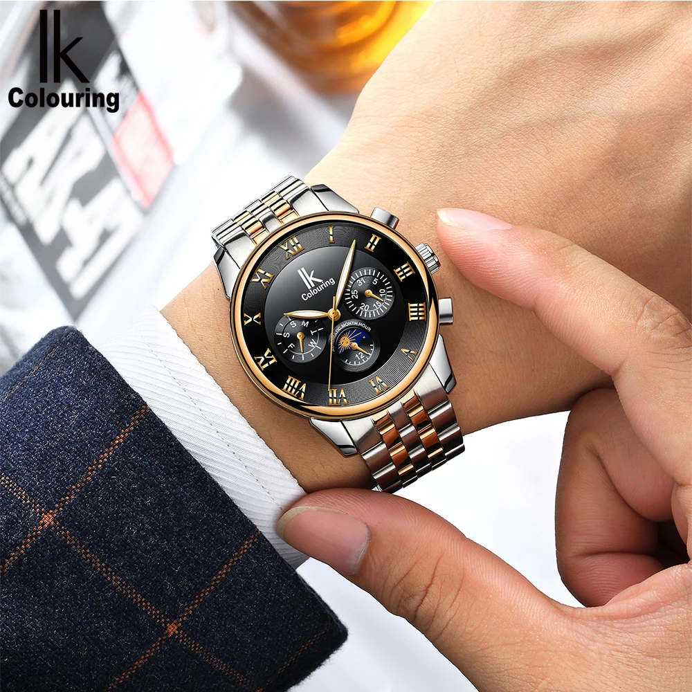 Ik Colouring K013 Men's Stainless Steel Band Luxury Brand Automatic ...