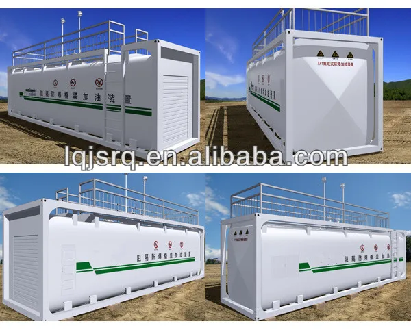 20 And 40 Gp Hq Container Portable Gas Station With Pump And Dispenser ...