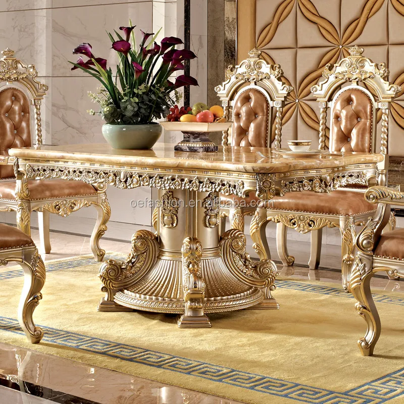 OE-FASHION Luxury Marble Dining Table Set for Sale