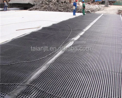 HDPE Dimple Membrane Drainage Board Mat with Geotextile Fabric