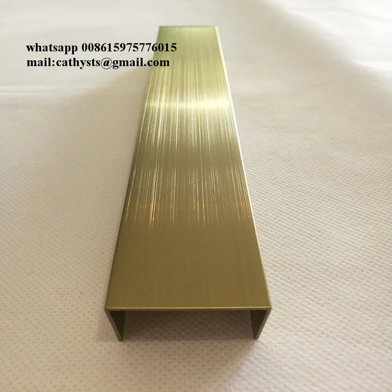 Decorative Stainless Steel Profile C Channel Metal Tile Trim Square ...