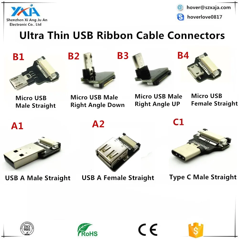 Ffc Usb 3.1 Type C Cable Standard Usb 2.0 To Type-c Male Fpv Flat Slim ...