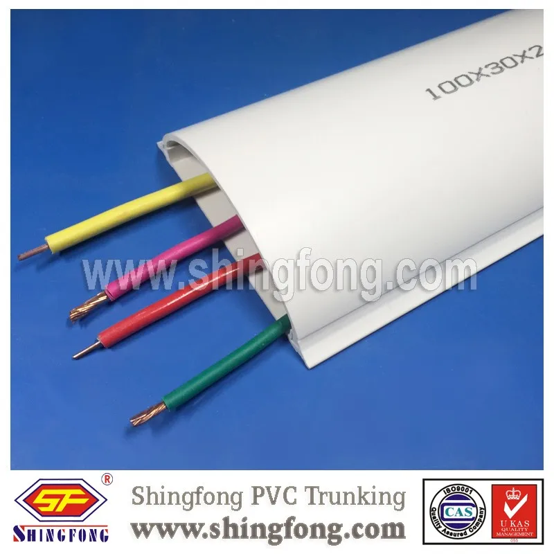 PVC Cord Cover Half Moon Cable Duct Arc Floor Trunking