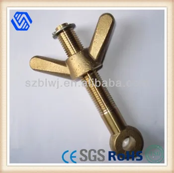 Brass Dog Bolt With Wing Nut - Buy Eye Bolt With Wing Nut,Brass Wing ...