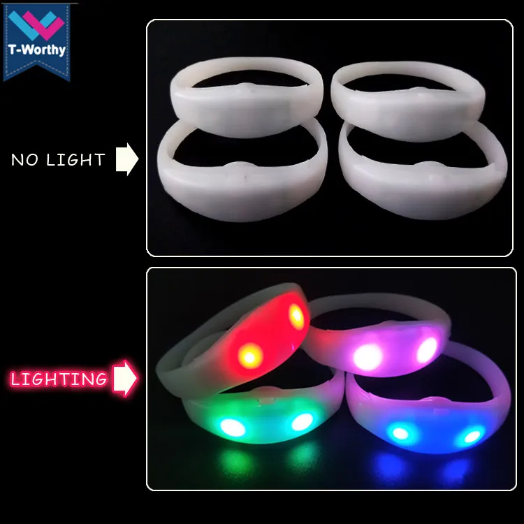 Custom Logo Remote Controlled LED Bracelet - Party Favor