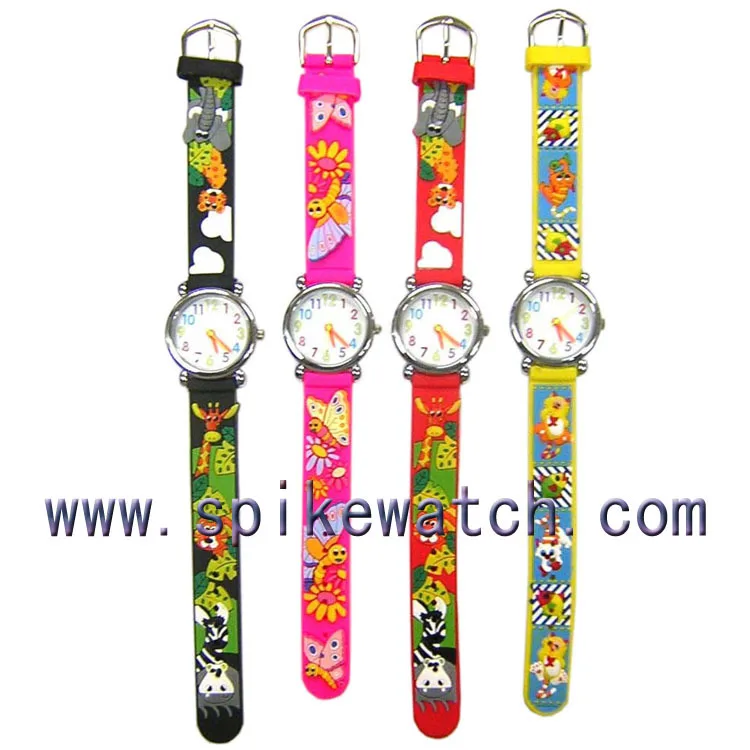 Cartoon Silicone Children Watch 3d Animal Watch Strap For Kids - Buy ...