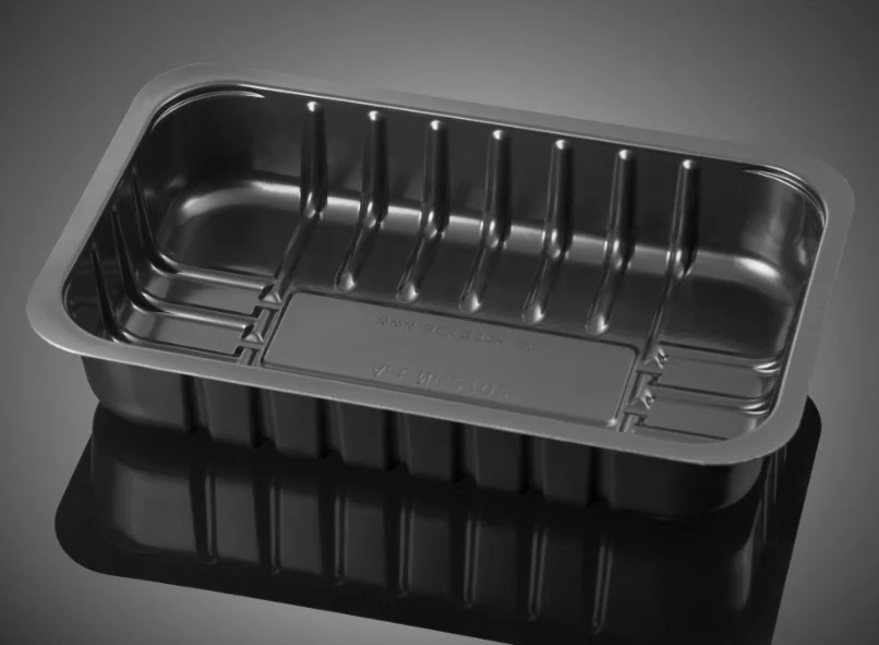 Black Color High Heat-resistant Pp Plastic Disposable Meat Tray - Buy ...