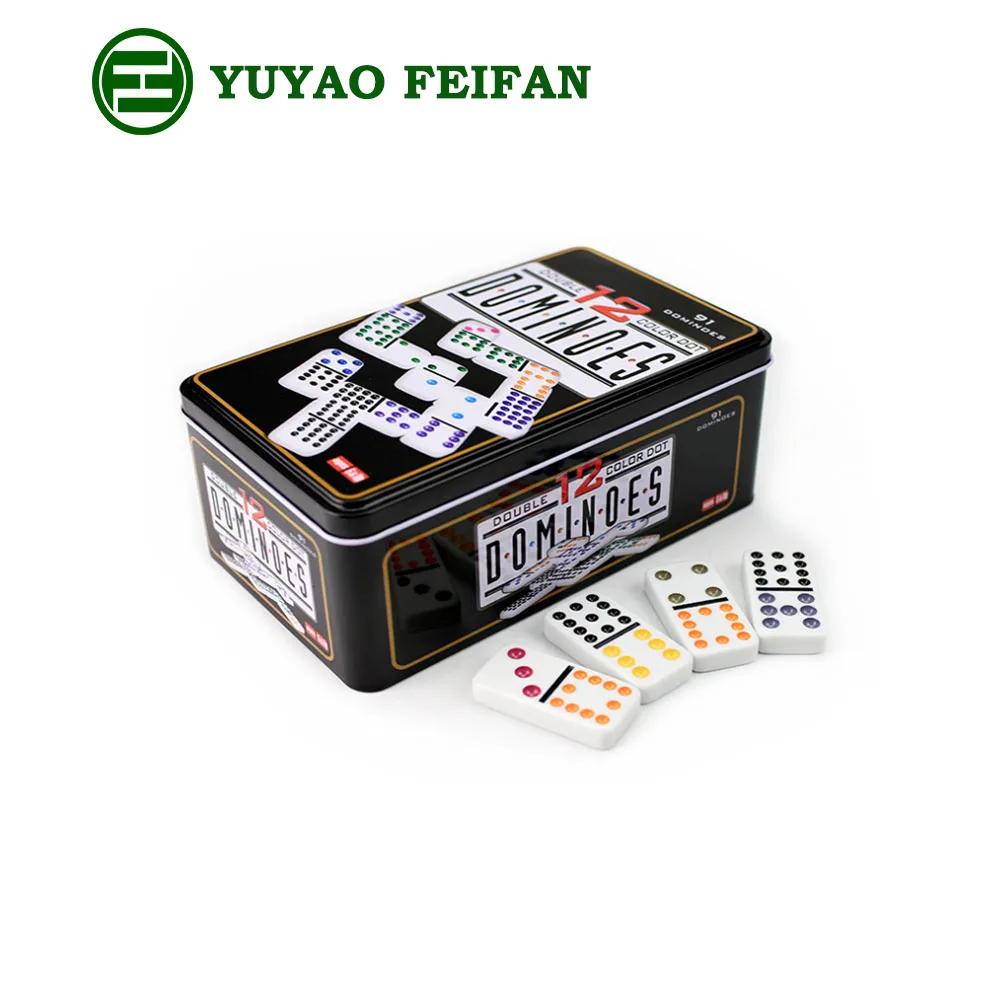 Colored Double 12 Domino Sets - Professional Board Games