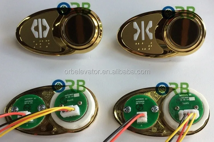 Elevator Push Button - Golden Titanium Finish for COP LOP