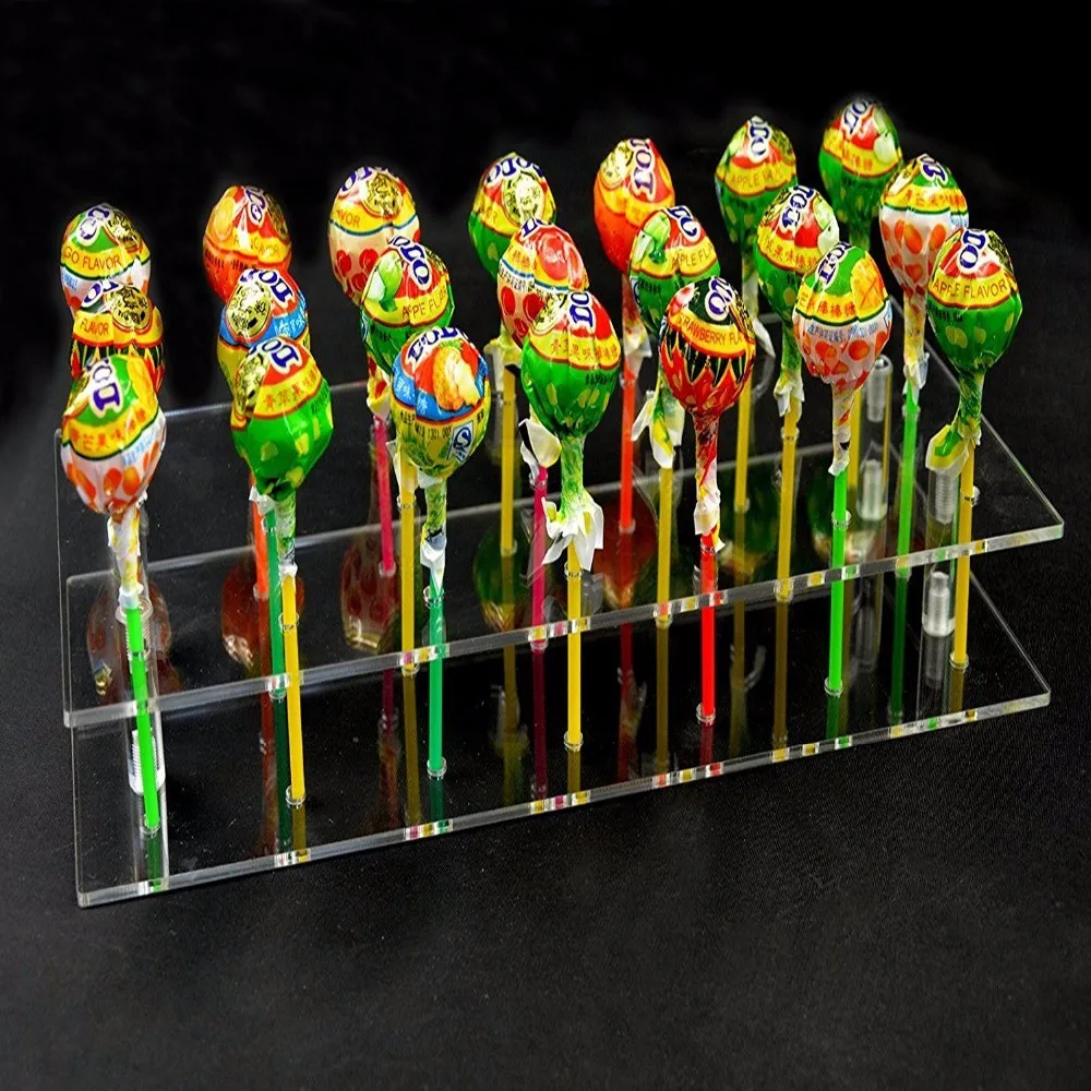 3-tier 64 Hole Clear Acrylic Cake Pop Lollipop Marshmallow Display ...