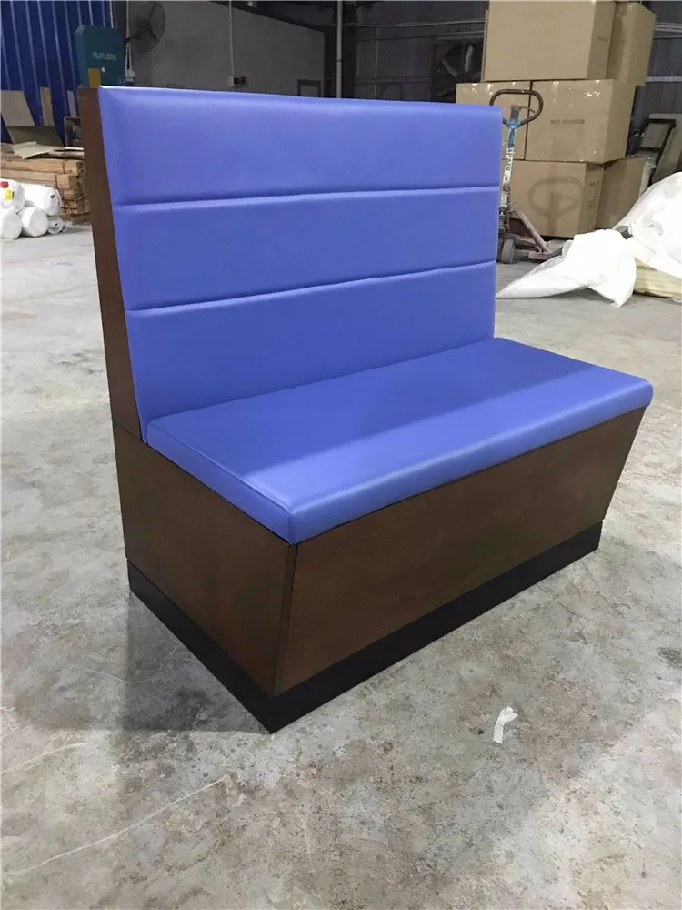 Modern Leather Restaurant Booth Seating High Back Booth Sofa For Retro ...