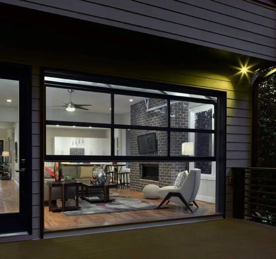 Customized Pvc Glass Panel Aluminum Frame Insulated Clear Garage Door Buy Insulated Clear