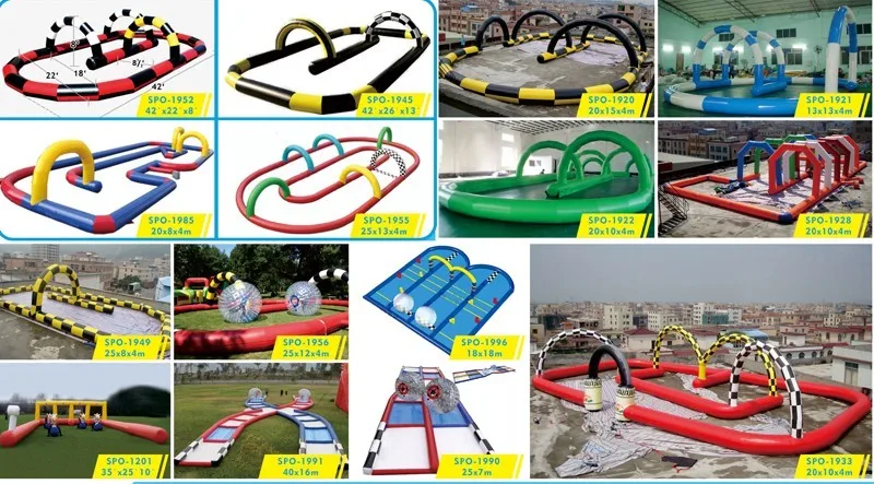 Zorb Ball Car Track Set For Rental Business / Super Go Kart Car Air ...