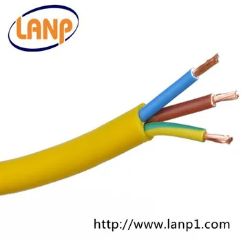 3 Core 15 Amp Artic Yellow Mains Electrical Cable Flex Wire For Outdoor ...