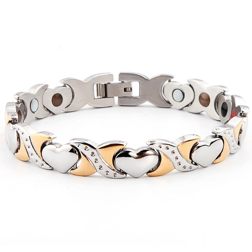 Magnetic Stainless Jewelry Heart - Bio Pure Energy Bracelet