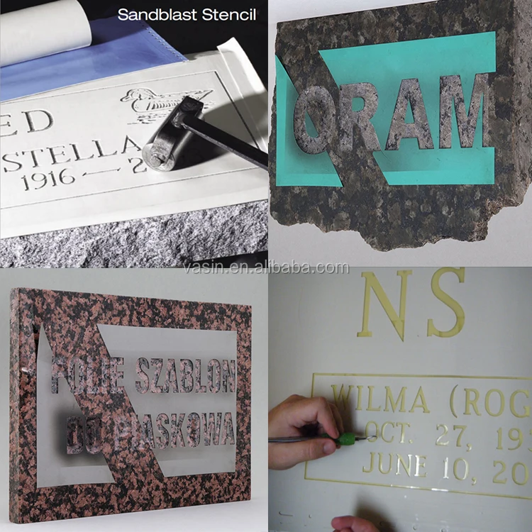 PVC Photoresist Sandblast Resist Vinyl Film for Engraving