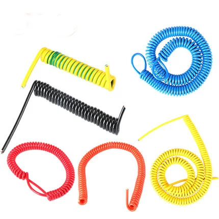 Low Voltage Flexible Retractable Spiral Spring Coiled Cable