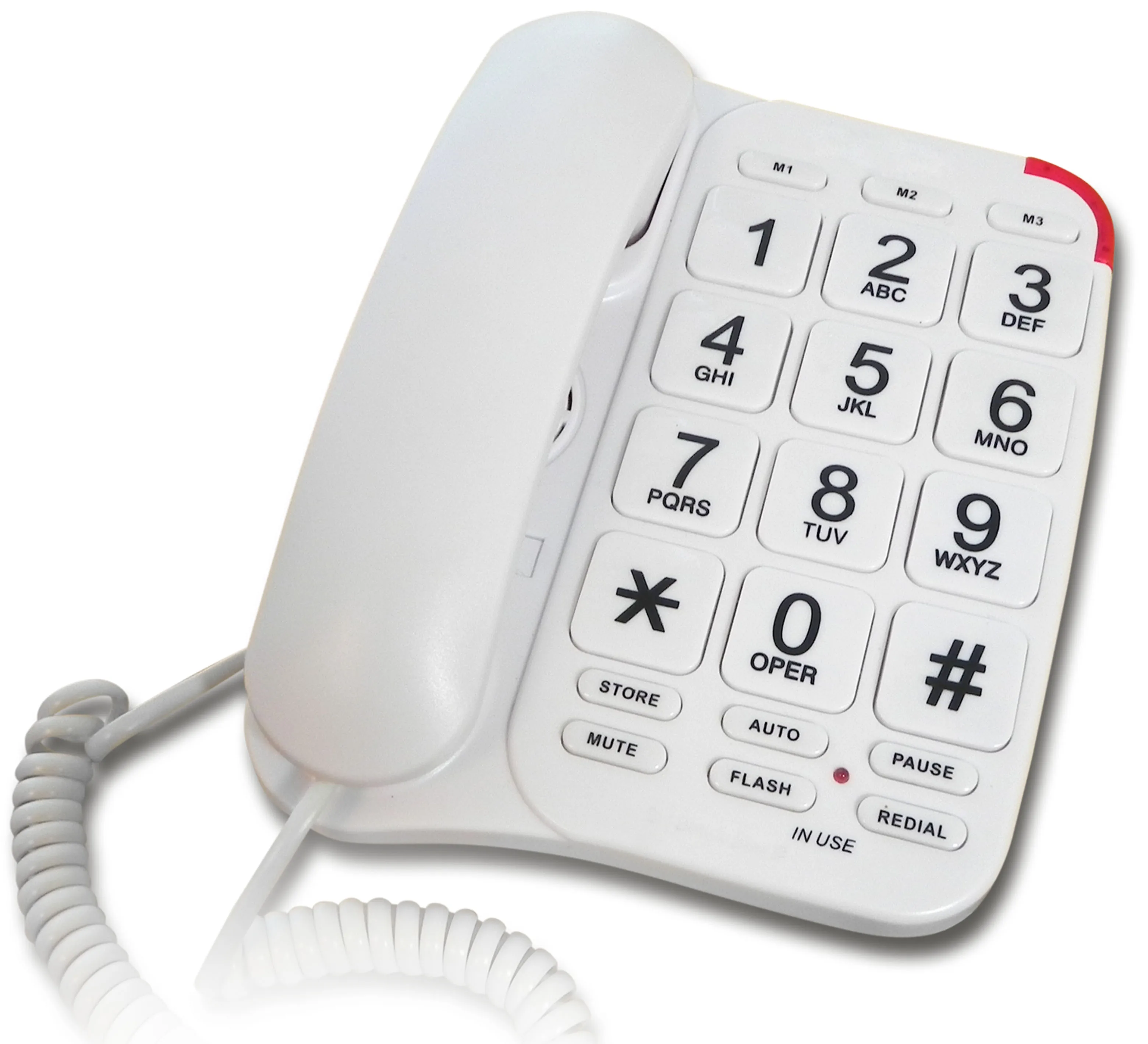 Large Button Telephone Speaker Corded Analogue Phone For Elderly Use ...