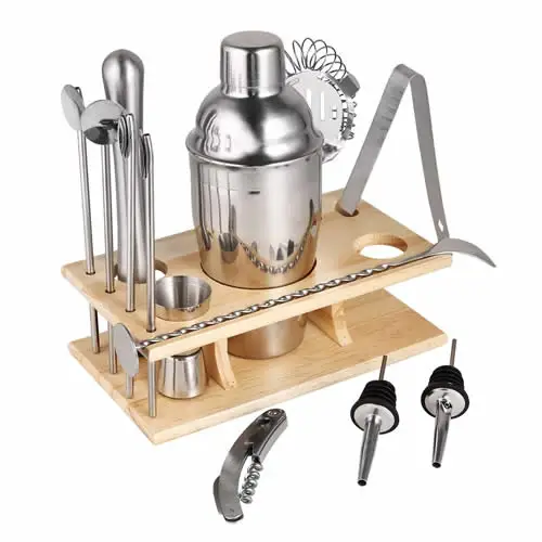 Promotional Stainless Steel Wine And Cocktail Mixing Bar Set - Buy Wine ...