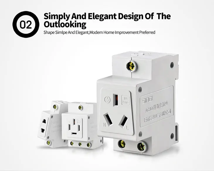 Din Rail Mounted Modular Switch Socket - 10/16amp AC30 Plug