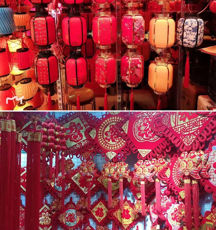 Chinese New Design Shaped Red Lanterns Wall String - Buy Chines Lunar ...
