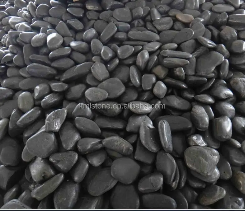 Natural Black Polished Stone Pebbles,Black River Rock Pebble - Buy ...