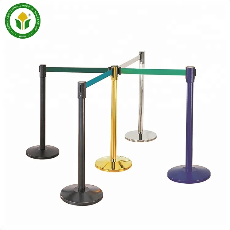 Hotel Stainless Steel Bank Rope Queue Line Divider Railing Stand ...
