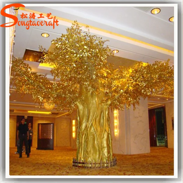 Artificial Golden Tree - Lifelike Bonsai for Indoor & Outdoor