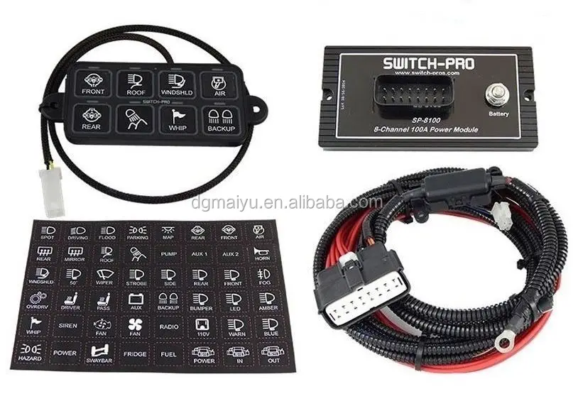 8 Switch SP8100 User-Programmable Panel Power System for Car| Alibaba.com
