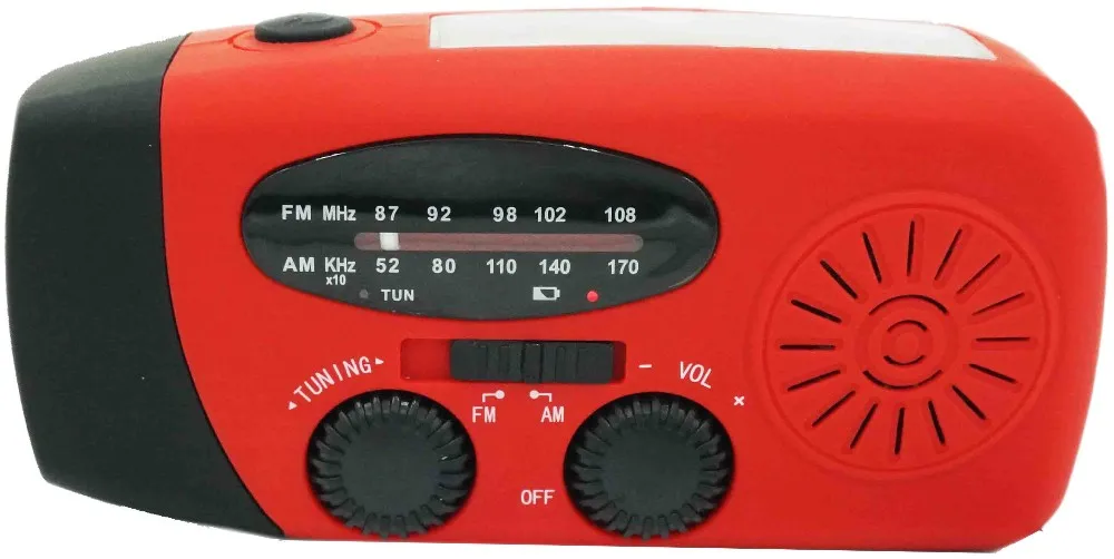 Portable 1000mah Solar Power Radio Am Fm With 1w Led Flashlight - Buy ...