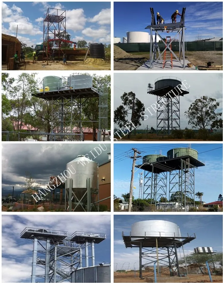 Steel Structure Elevated Water Tank Tower Or Metal Panel Type Tank ...