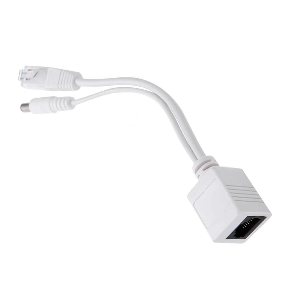 Rj45 Male To Rj45 Female Ethernet Poe Splitter Cable With Dc Female ...
