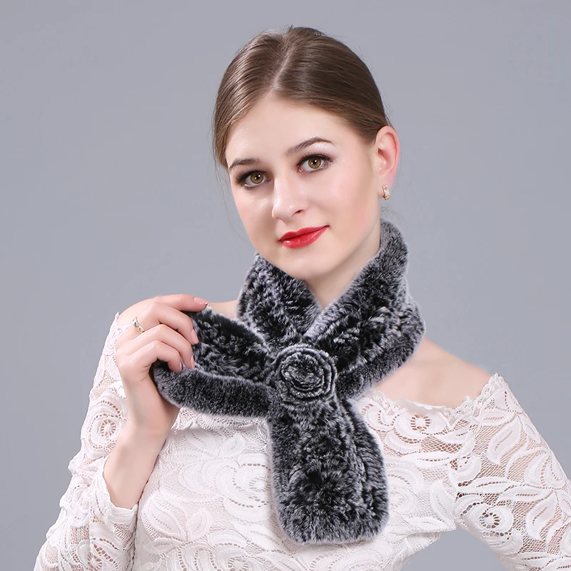 New Products Fashion Woman Winter Warm Dyed Fur Scarf - Buy Real Rabbit ...