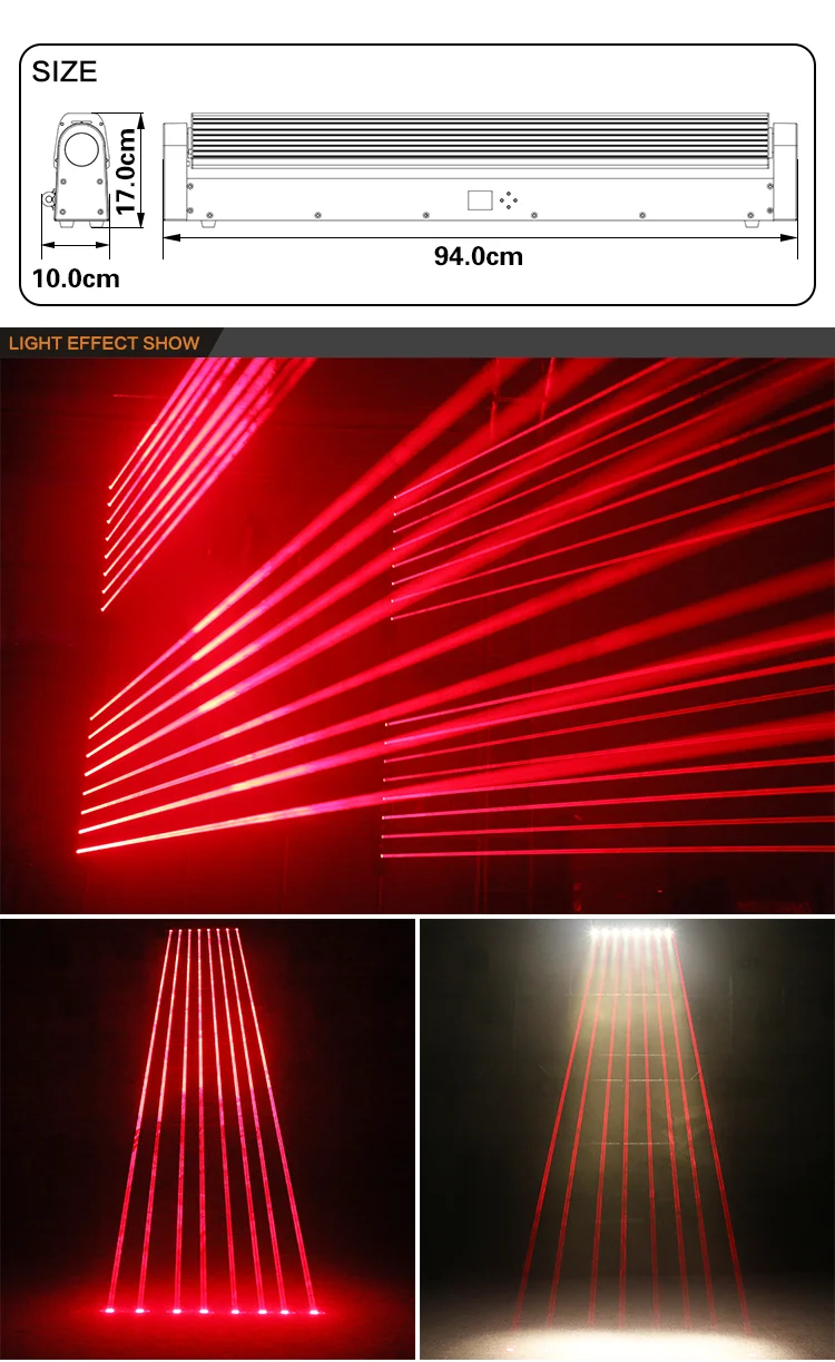 Professional Club Laser Light Bar 8x3w DJ Lazer Lights