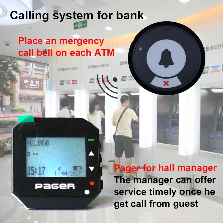 Ip68 Waterproof Pocsag Watch Pager With 138-930mhz Frequency