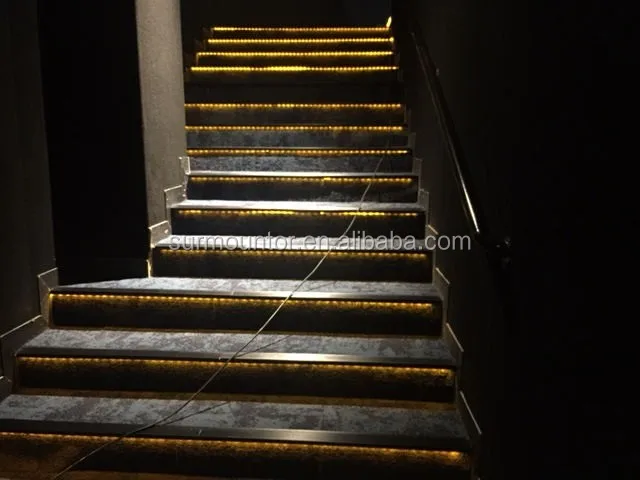 Indoor Light Up Stair Nosing Led Stair Profile With Row Number For ...
