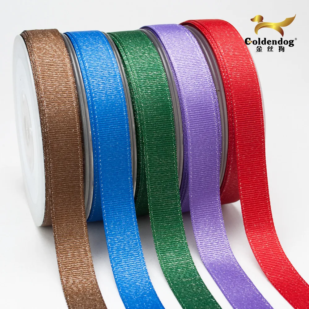 16mm Width 100% Polyester High Density Shiny Purl Double Sided Satin ...