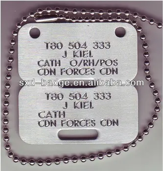 Aluminum Canadian Army Id Tags Identity Disc Cdn Forces Soldier Dog Tag ...