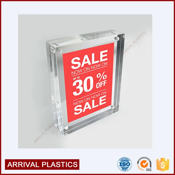 10mm Solid Acrylic Block Magnetic Sign Holder A5 Wholesale - Buy ...