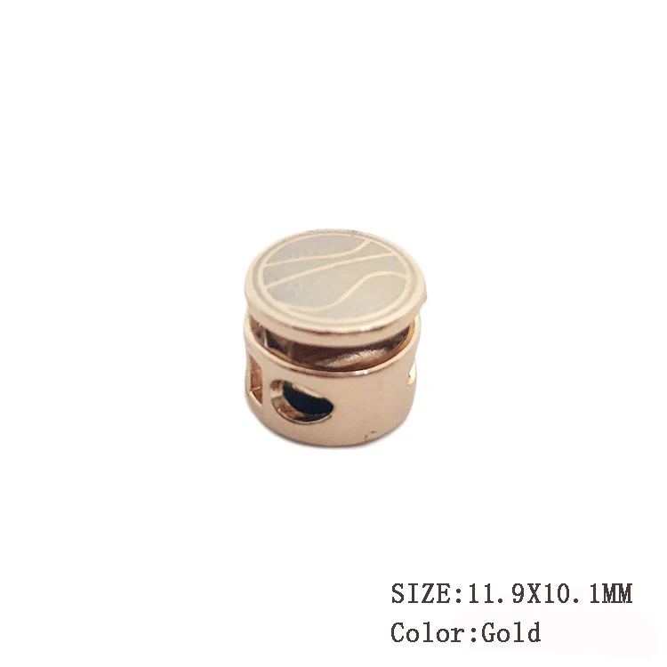 Fashion Gold Brand logo Custom Metal Drawstring Cord Stopper for ...