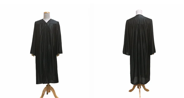 High Quality Shiny Black Church Choir Robes - CY-16015