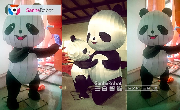 Chinese Led Panda Lantern Event Decoration Colorful & Lovely Panda Type ...