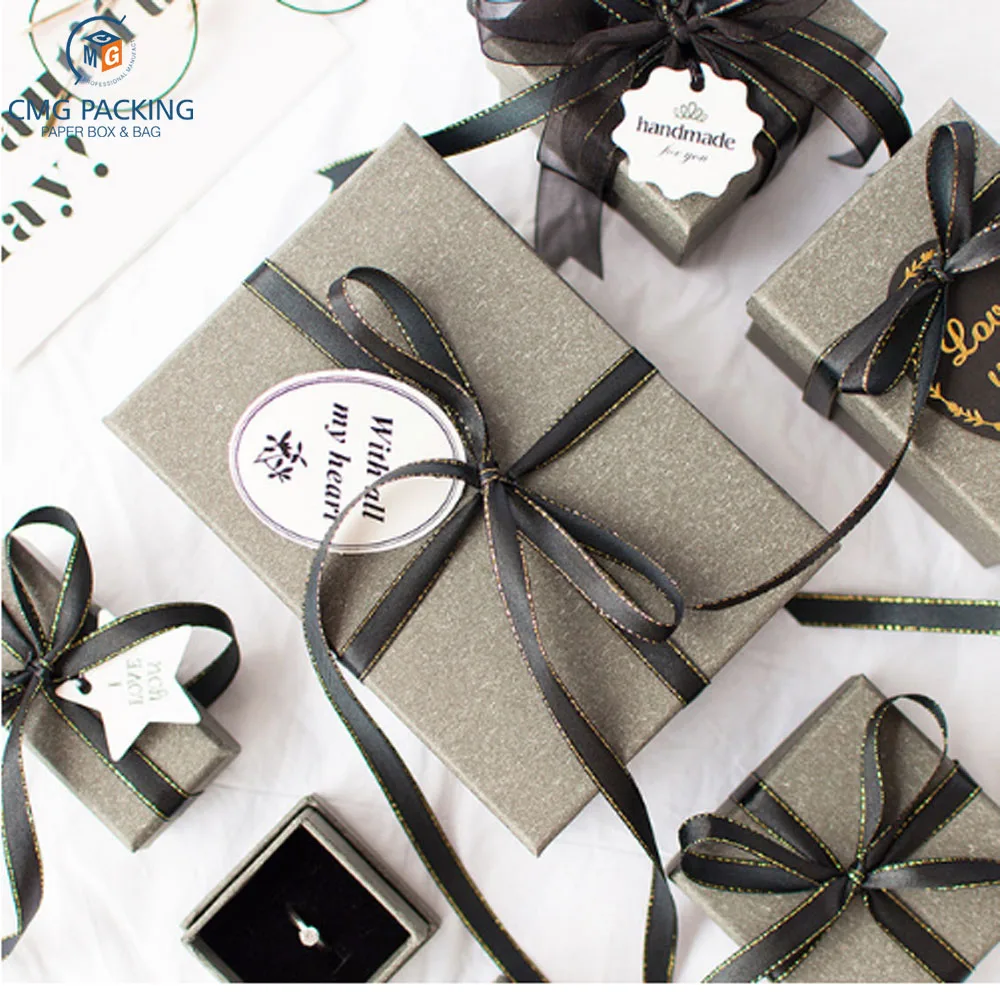 Custom High Quality Mysterious Gray Gift Box for Valentine's Day