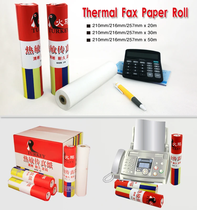 TK Thermal Fax Paper Roll 210mm X 30 Meters - Smooth & Durable