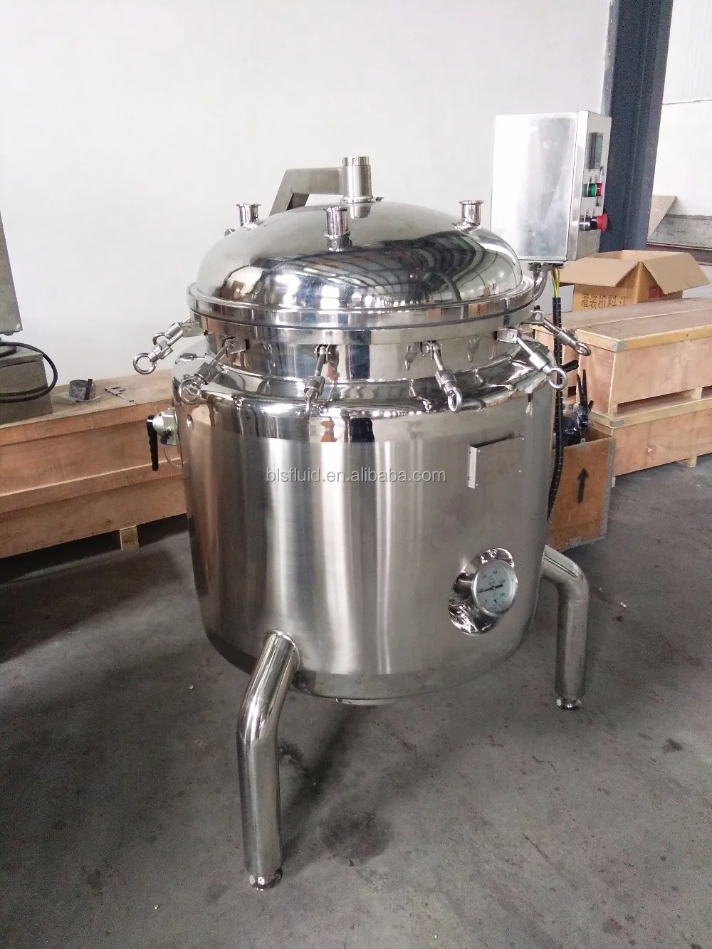 Sea Food Soup Kettle - Pressure Cooker with Pneumatic Flange