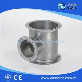 Stainless Steel Tee With Flange Of Ventilation Fittings/hvac ...